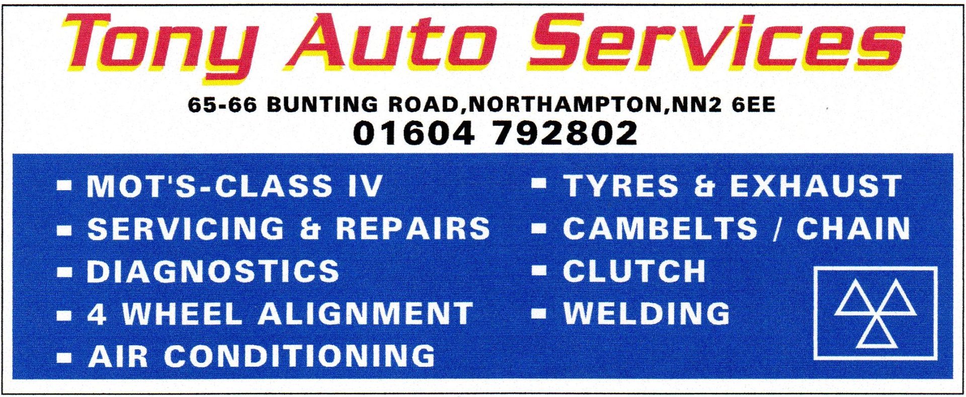Car garage | Tony Auto Services | Northampton